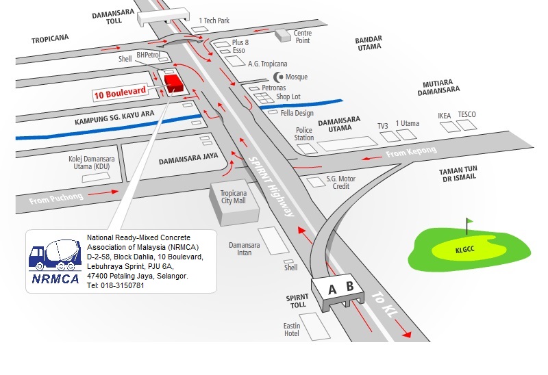 National Ready-Mixed Concrete Association of Malaysia - Location Map